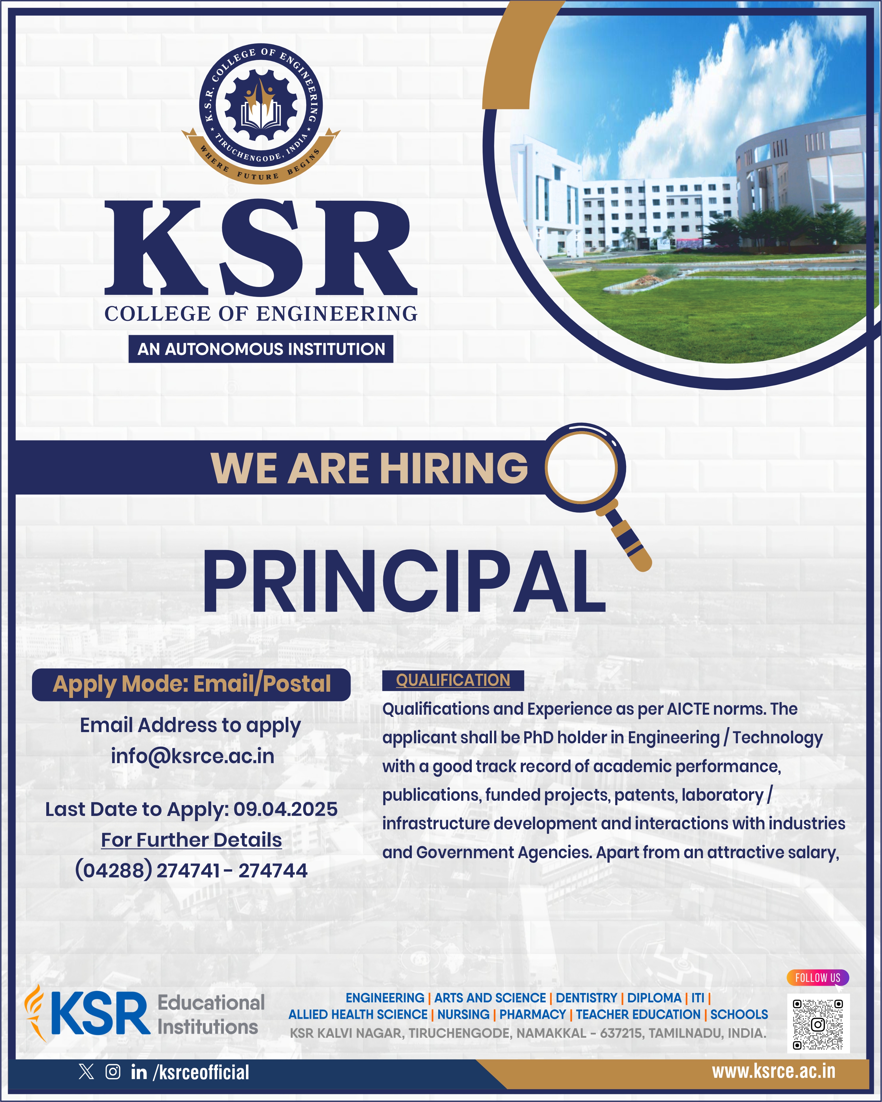 K.S.R College of Engineering | Career Opportunities
